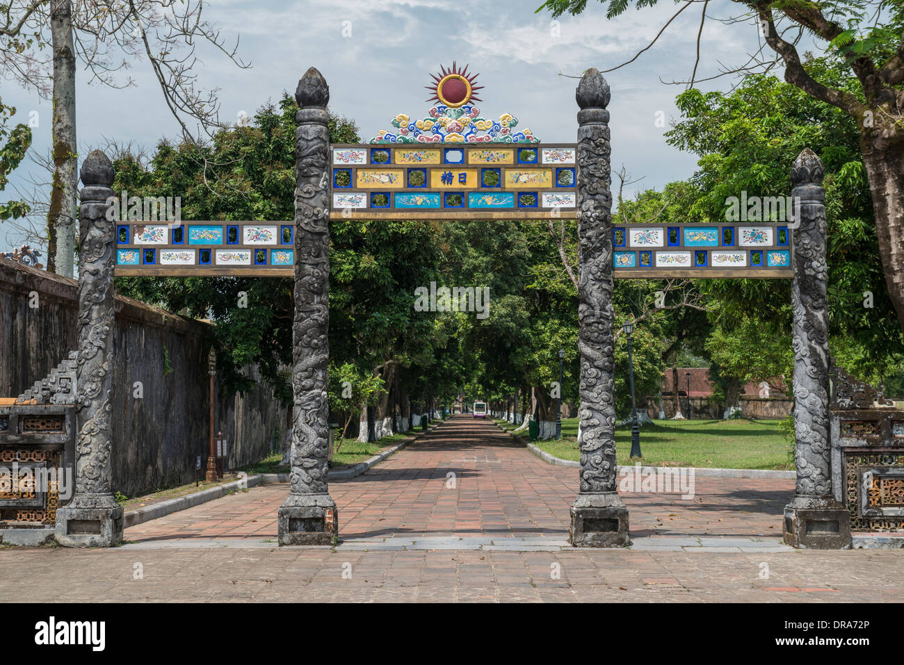 The Inner Citadel Courtyard and Gardens of the Imperial City of Hue ...