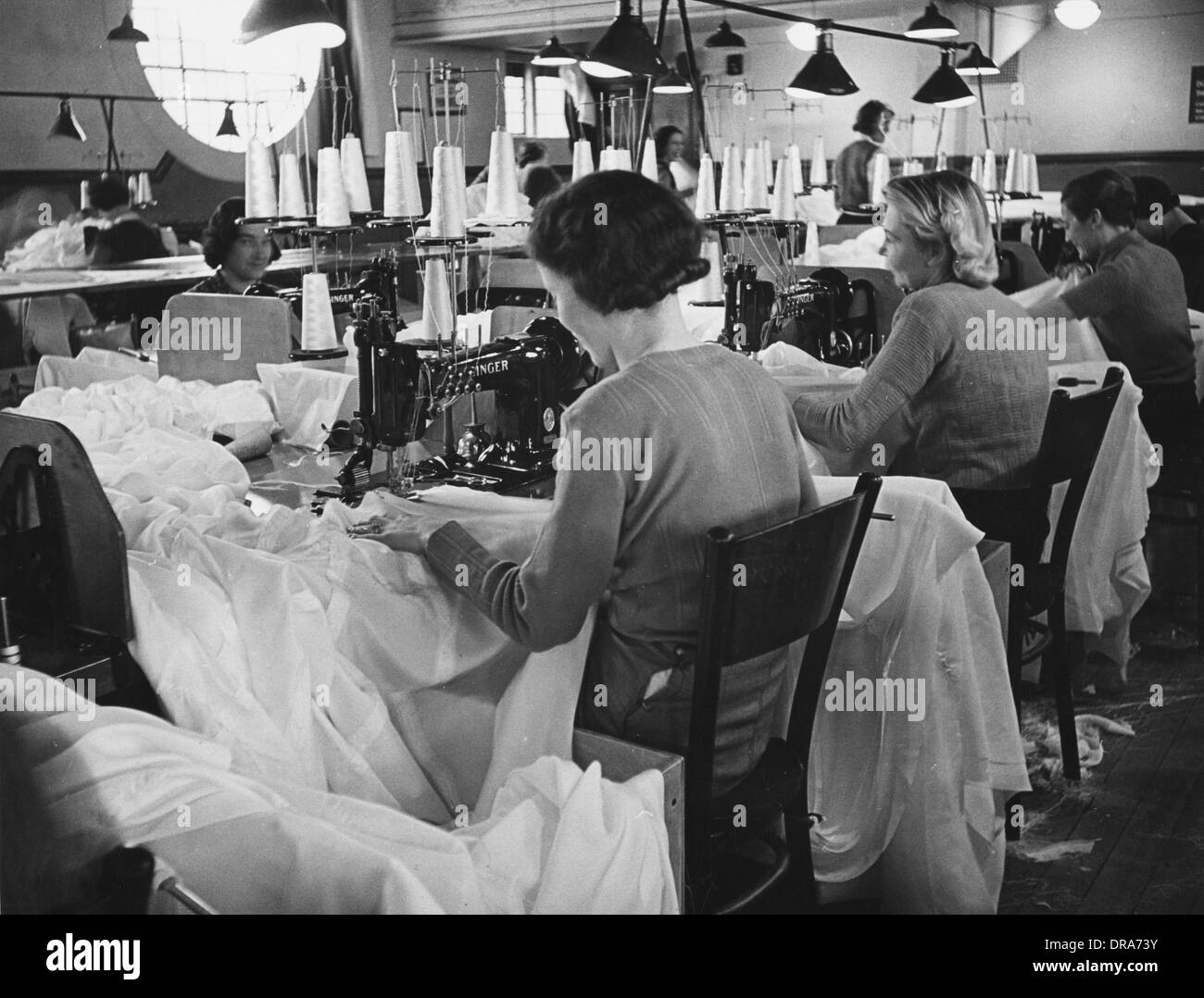 Parachute factory WWII Stock Photo - Alamy
