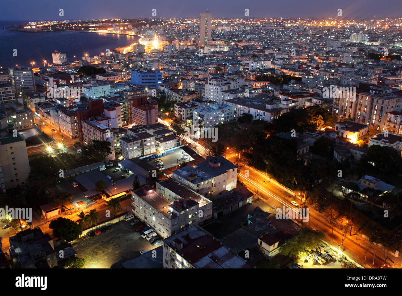 Aerial view of Havana cityscape, Havana, Cuba Photo: pixstory / Alamy ...