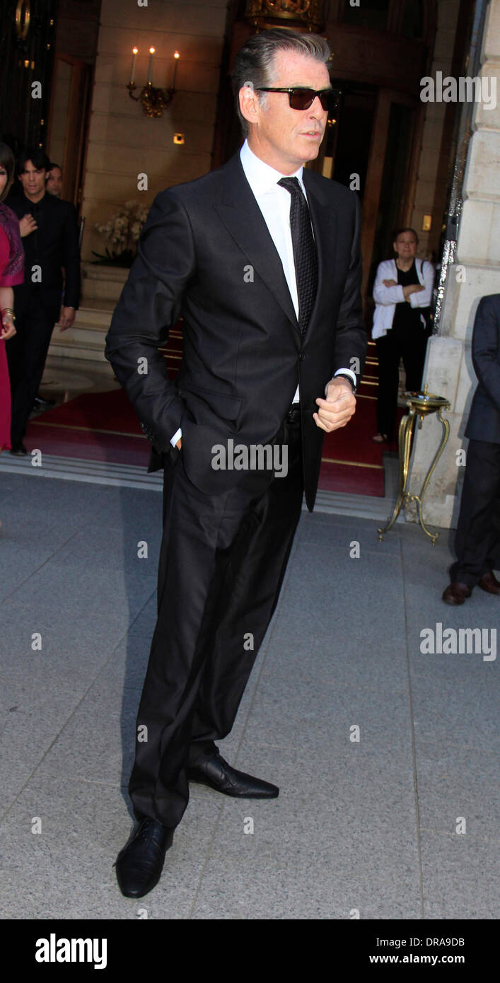 Pierce Brosnan Paris Fashion Week Spring/Summer 2013 - Versace ...