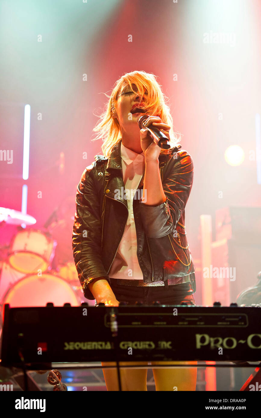 Emily Haines of indie rock band Metric performing live at Shepherds ...