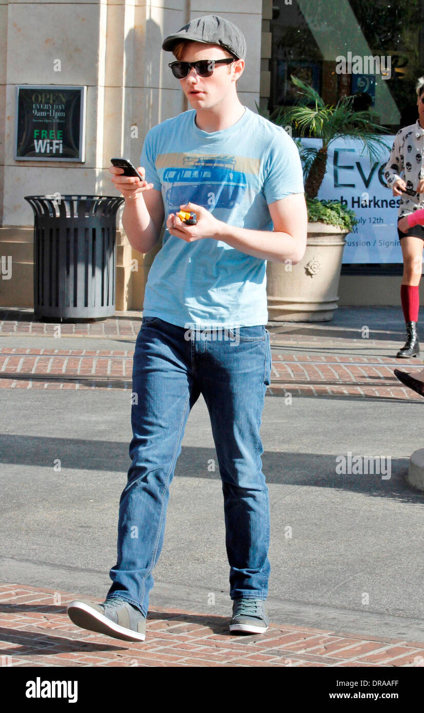 Chris Colfer shops at The Grove Los Angeles, California - 02.07.12 ...
