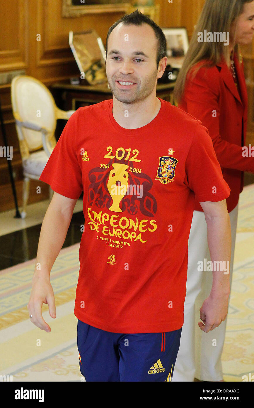 Andres Iniesta The Spanish Royal family invite the Euro 2012 winning ...