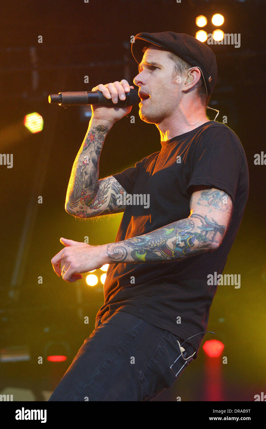 Dropkick Murphys performing live on stage during 'Les Eurockeennes de ...