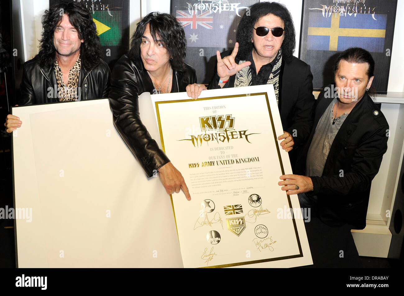 Paul Stanley, Eric Singer, Gene Simmons, Tommy Thayer Members of U.S ...