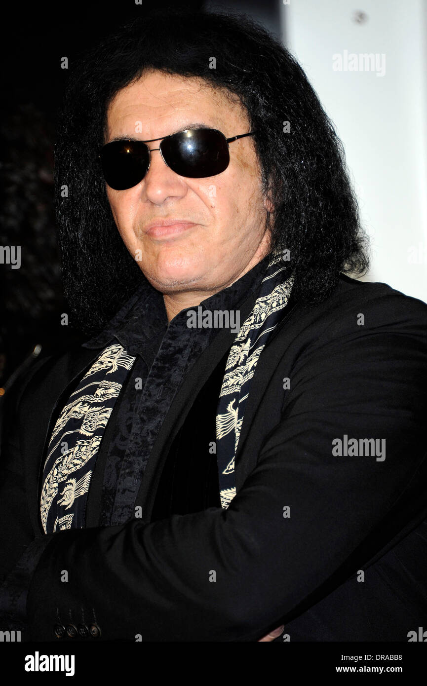 Gene Simmons Members of U.S. rock band 'KISS' attend a press conference ...