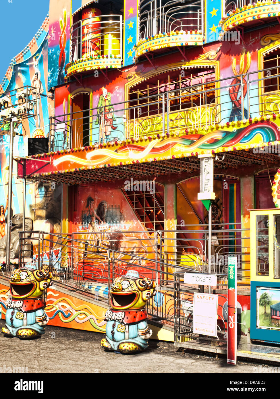 Carnival Fun House Facade Drawing In 'Nightmare Alley,' Art Deco