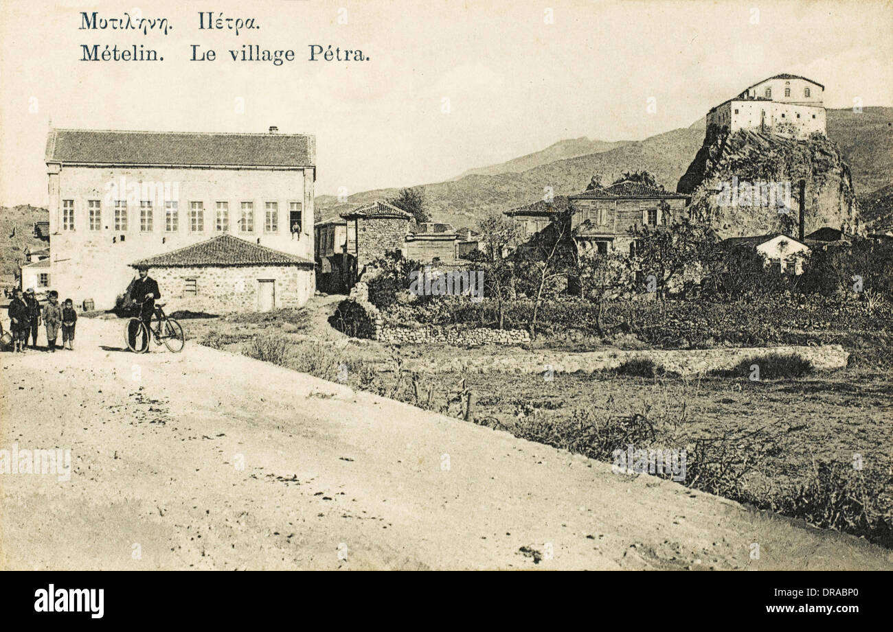 Metelin - Village of Petra, Lesbos, Greece Stock Photo - Alamy