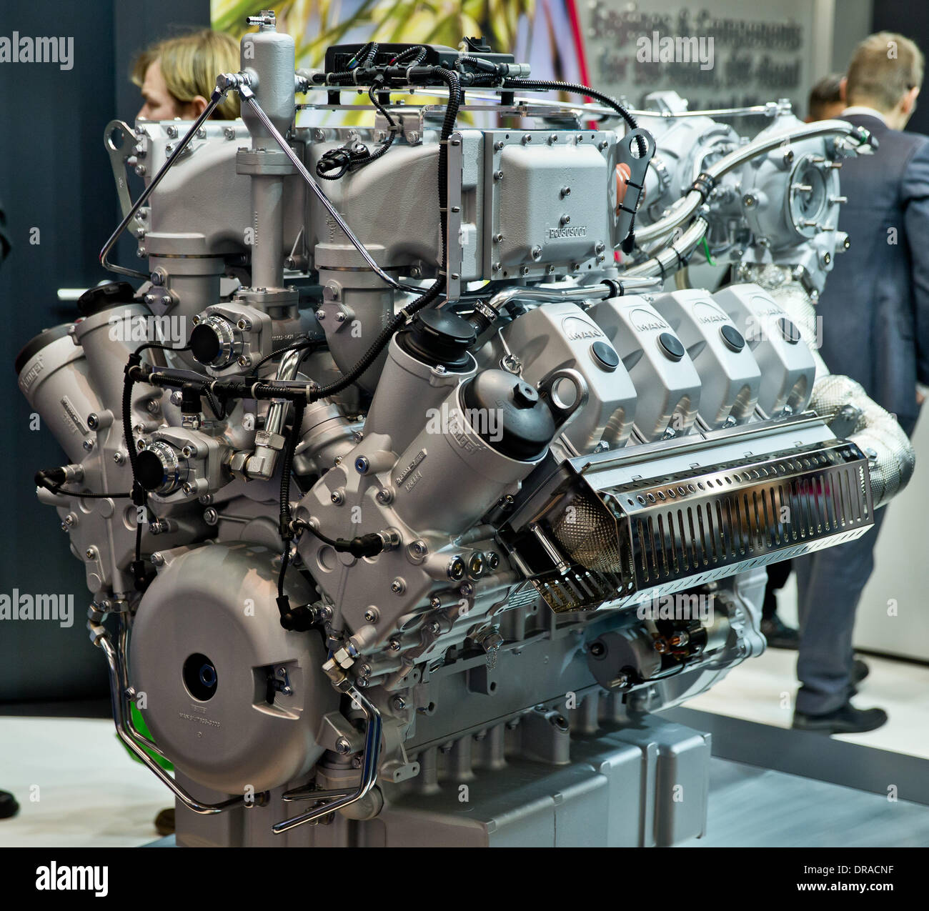 Nuremberg, Germany. 14th Jan, 2014. A MAN gas engine for cogeneration ...