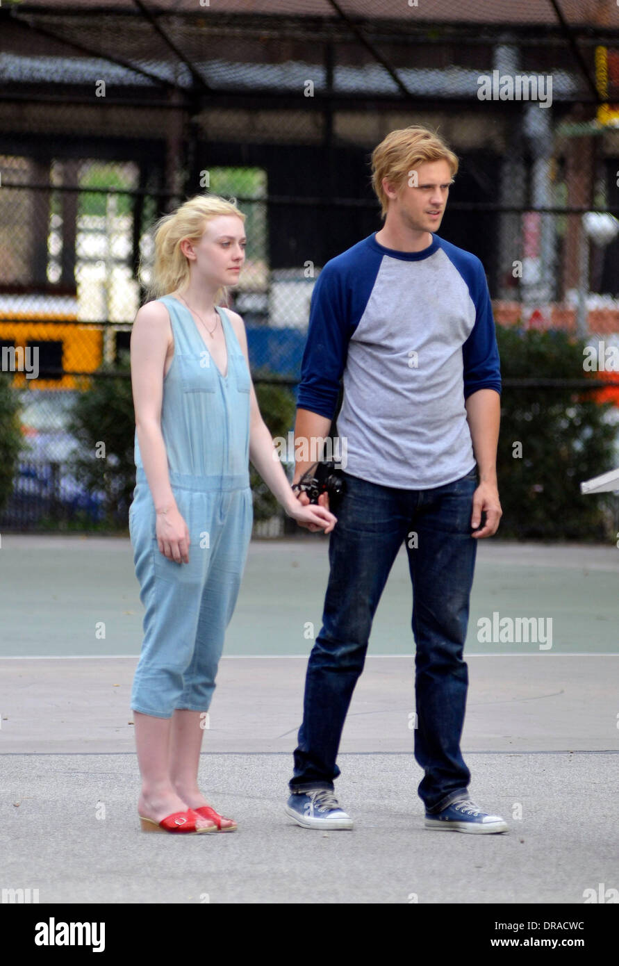 Dakota Fanning and Boyd Holbrook on the set of their new film 'Very ...
