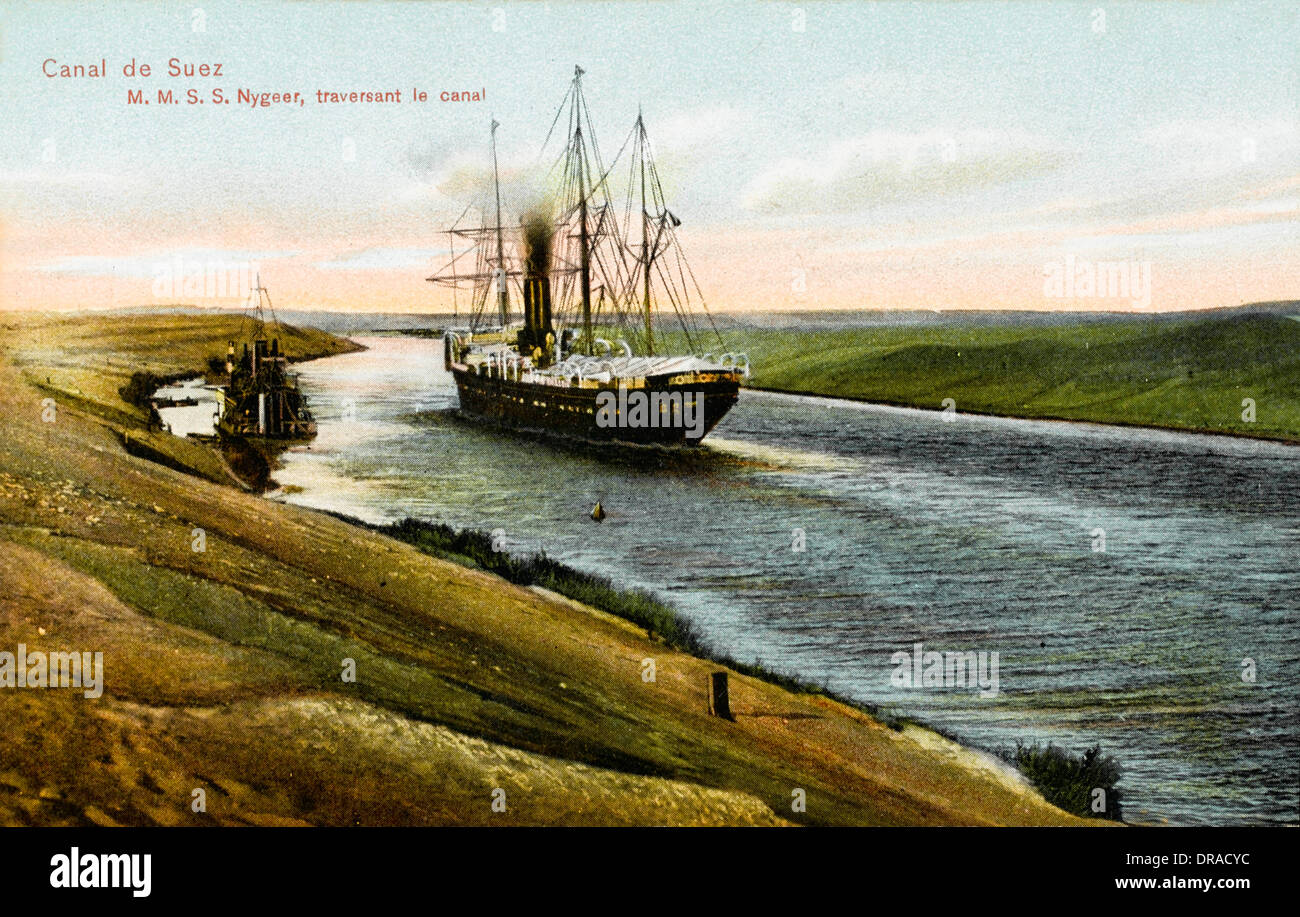 Suez Canal - Steamship S.S. Nygeer Stock Photo - Alamy