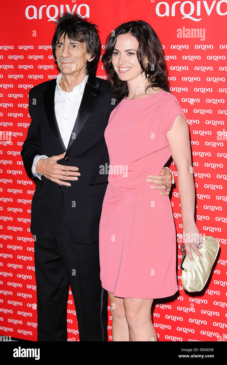 Ronnie Wood and girlfriend Sally Humphreys Arqiva Commercial Radio ...