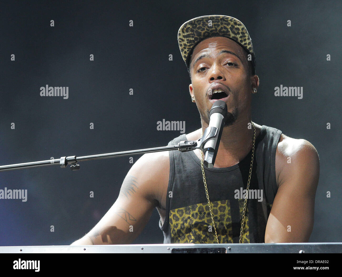 B.o.B., performing at the R You on the List Tour? at the Bank United ...