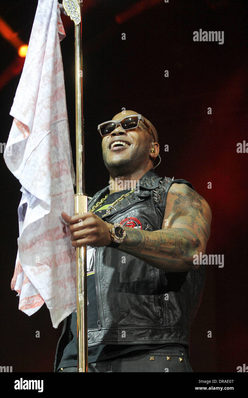 Flo Rida, performing at the R You on the List Tour? at the Bank United ...