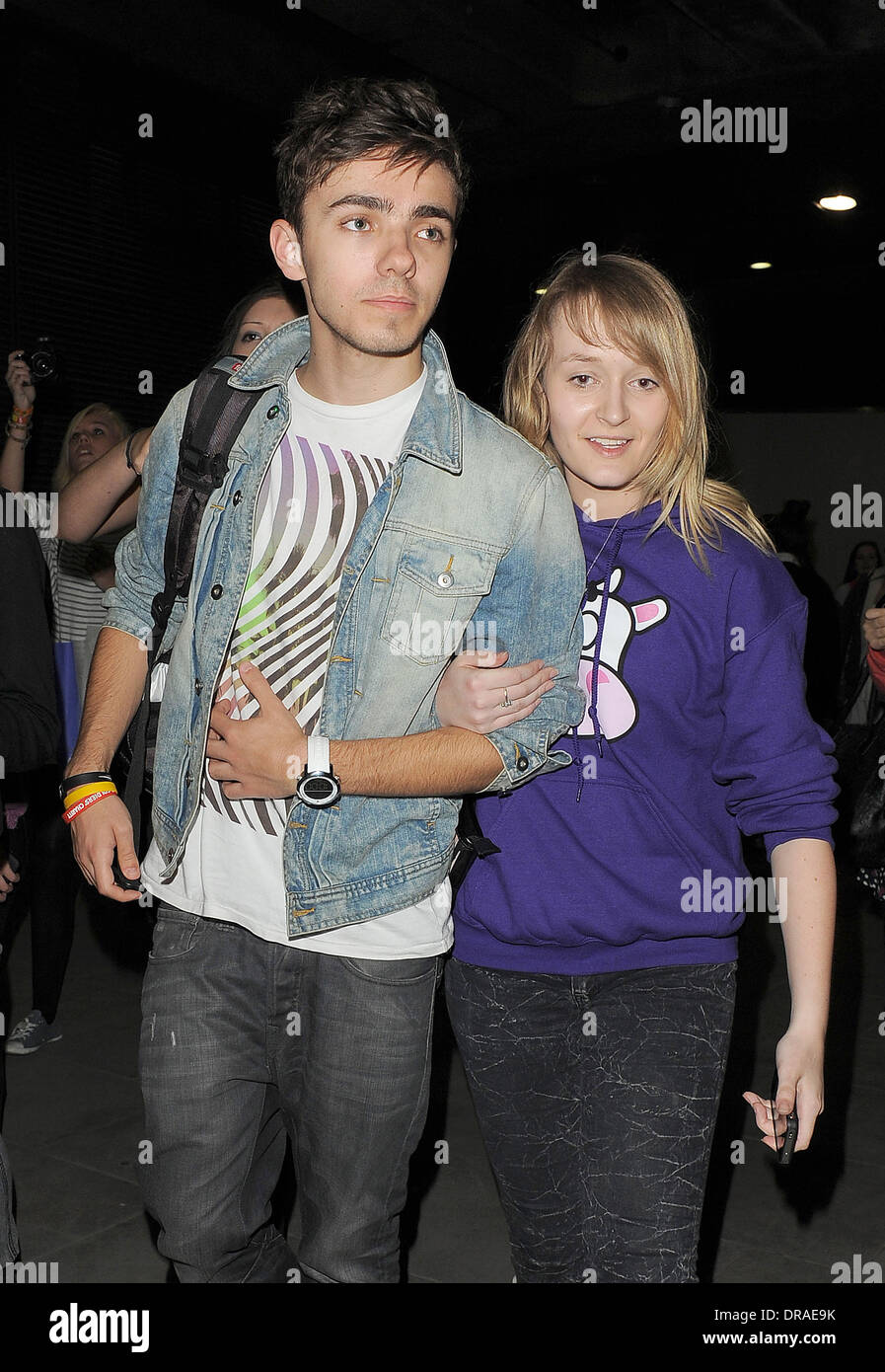 Nathan Sykes Boyband 'The Wanted' arrive back at Kings Cross St Pancras ...