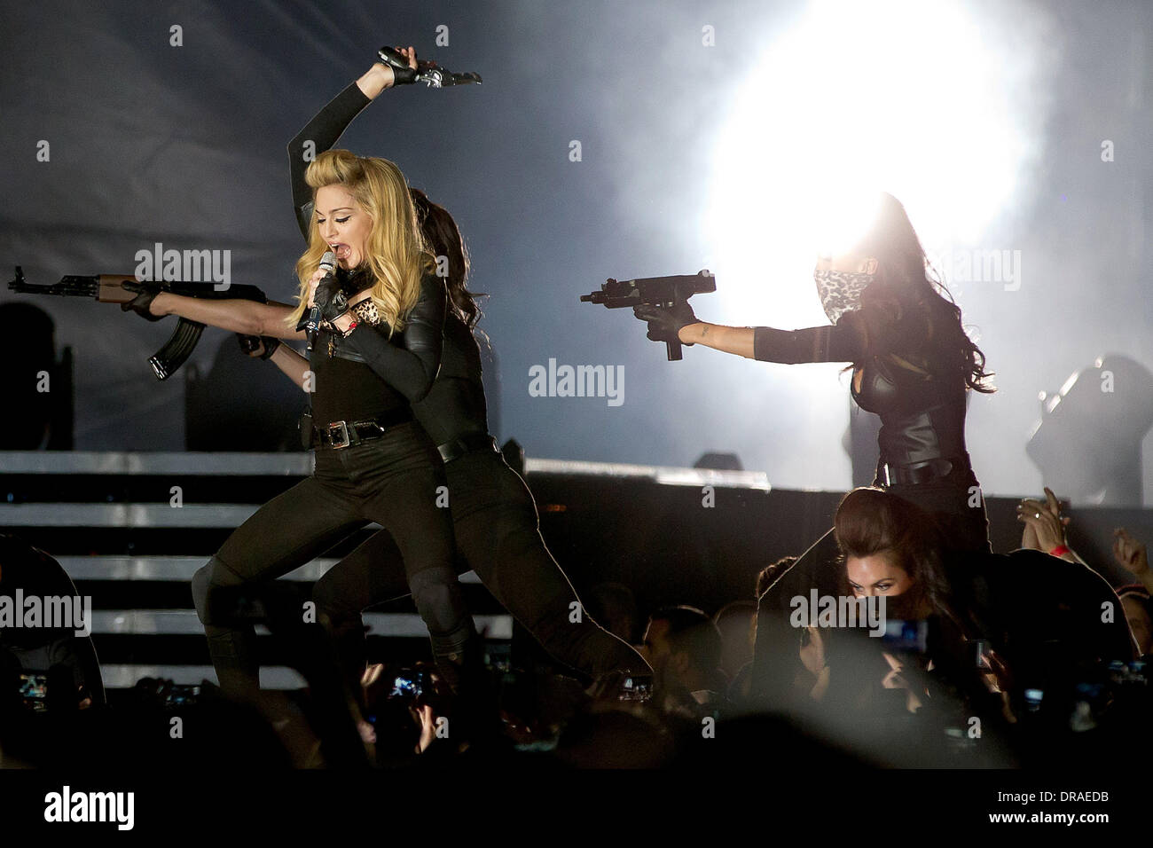 Madonna performing live in her MDNA concert at Ullevi Gothenburg Sweden ...