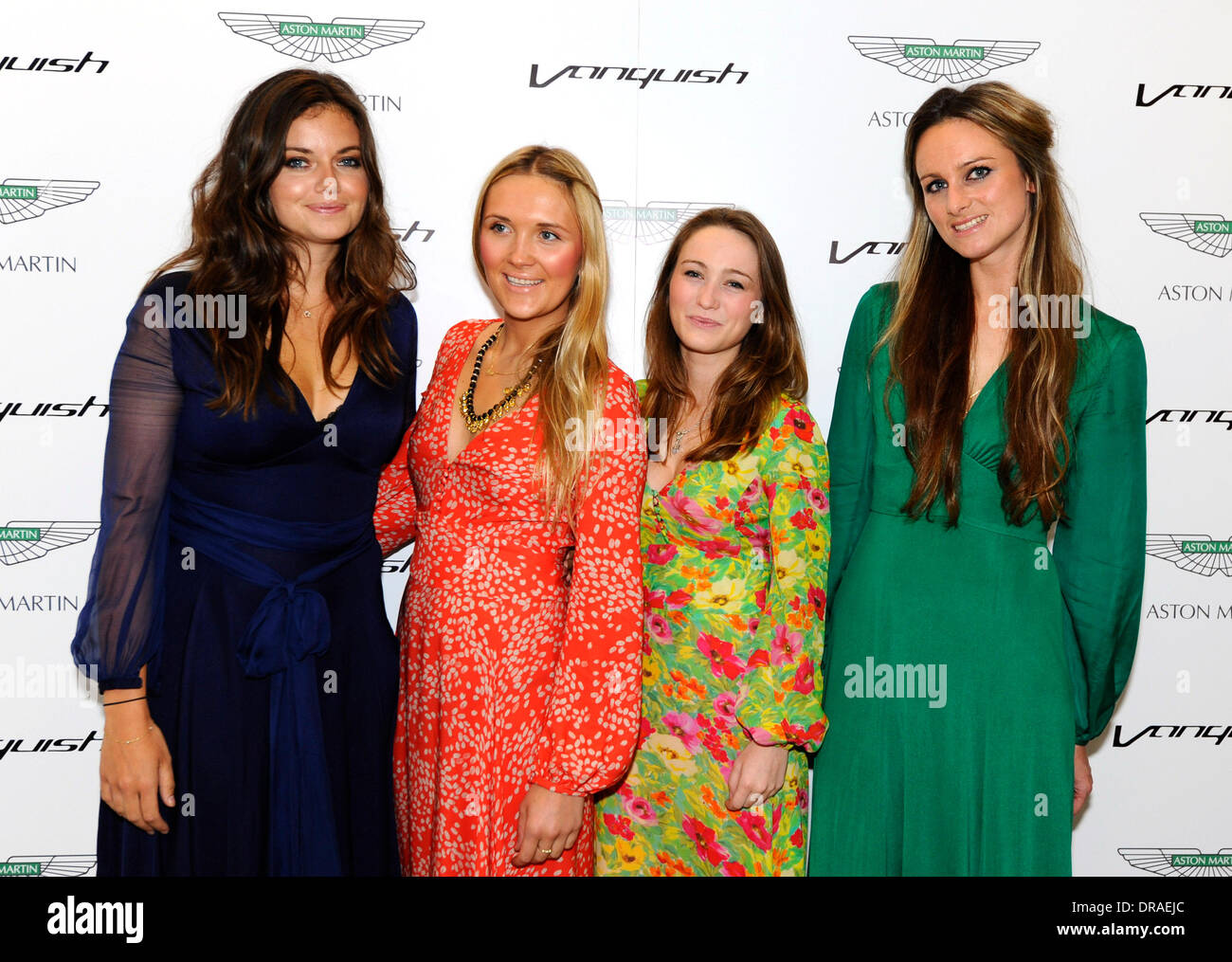 Lady Natasha Rufus Isaacs and guests Aston Martin Vanquish launch party ...