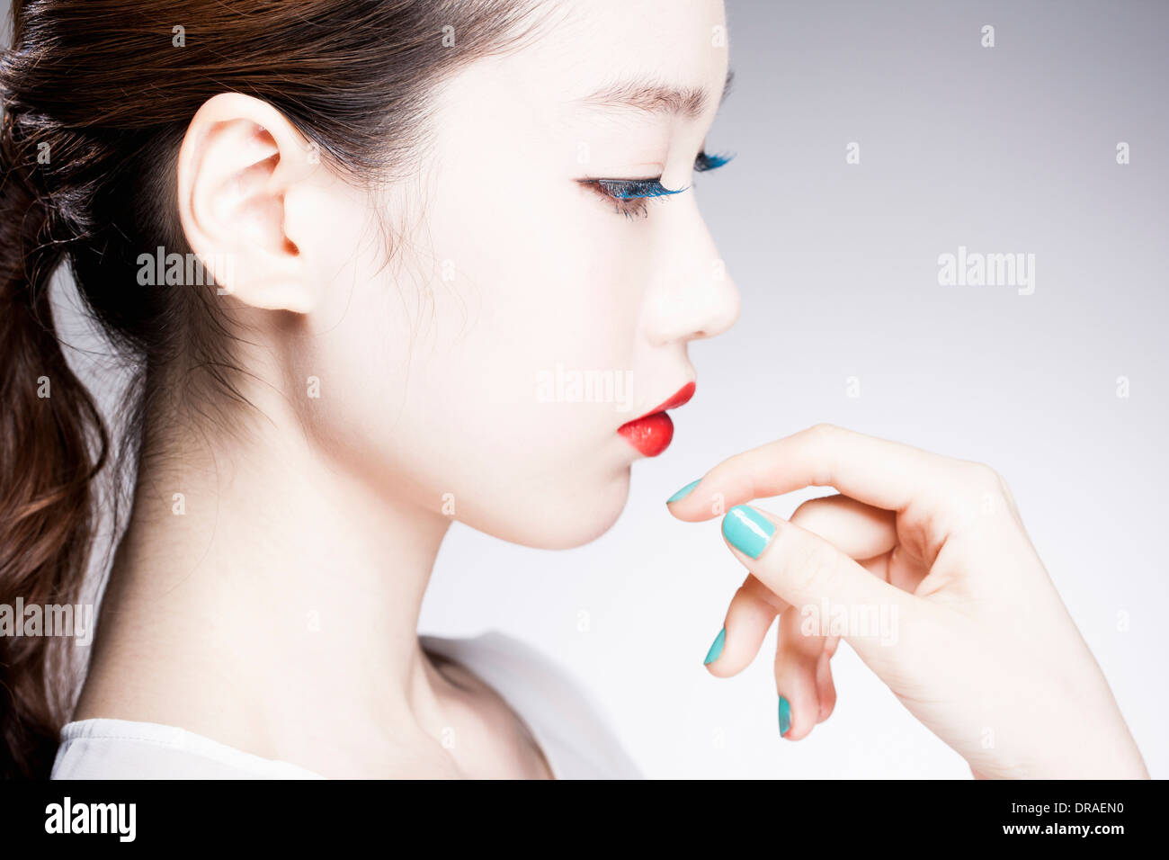 Asian cosmetic model lipstick hi-res stock photography and images - Alamy