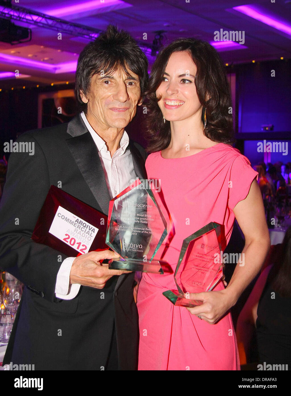 Ronnie Wood and girlfriend Sally Humphreys Arqiva Commercial Radio ...