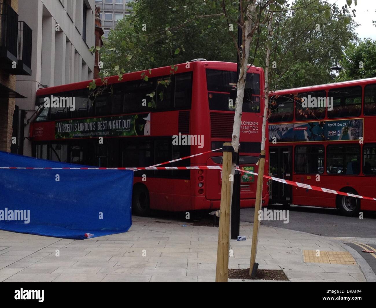 Atmosphere A number 10 bus has crashed into the UNISON building on ...
