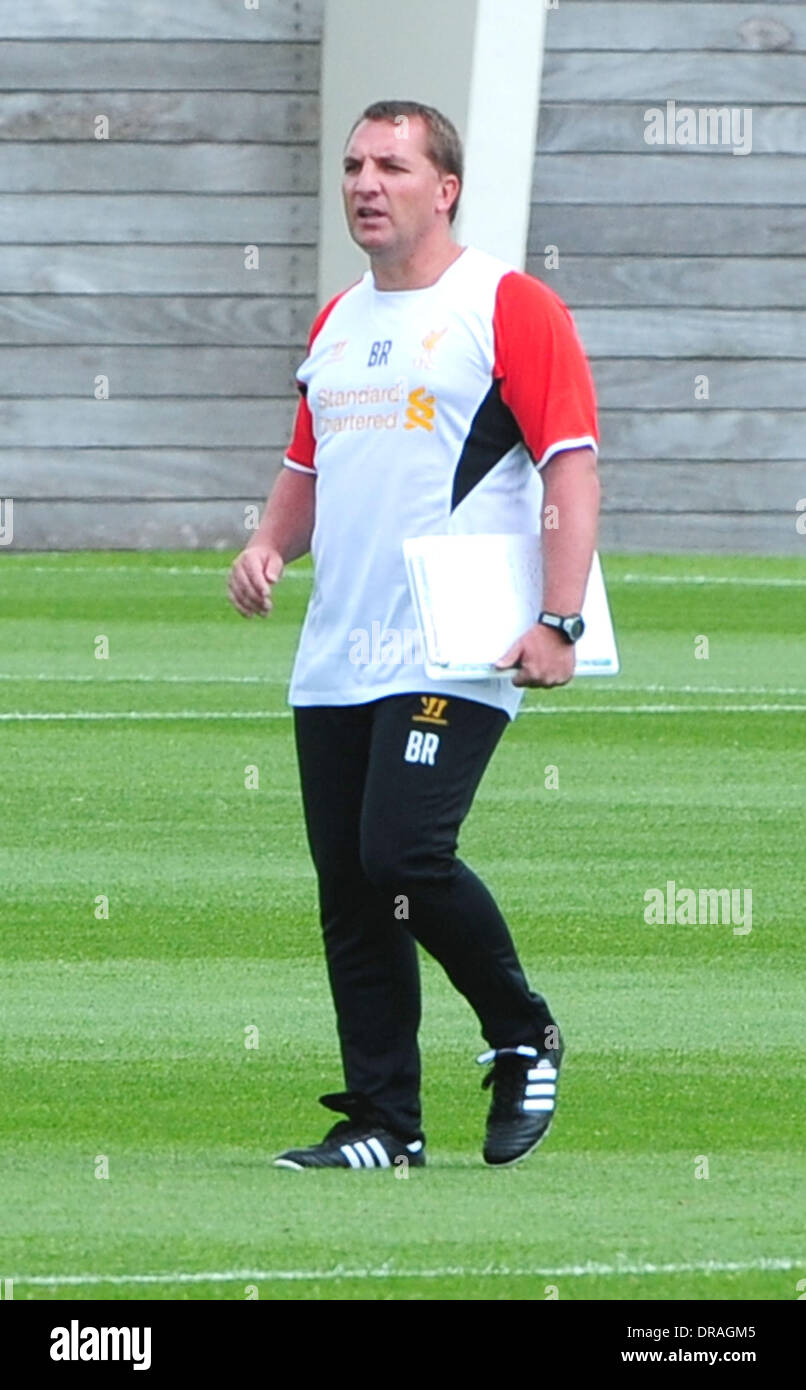 Brendan Rodgers Liverpool football team return to training with new ...