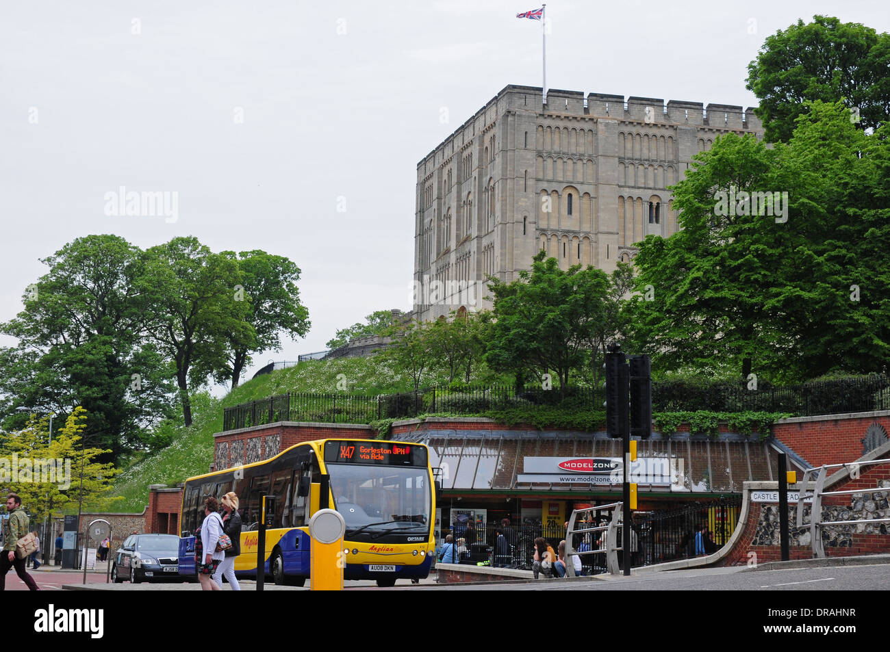 Norwich Castle from Castle Meadow Stock Photo - Alamy