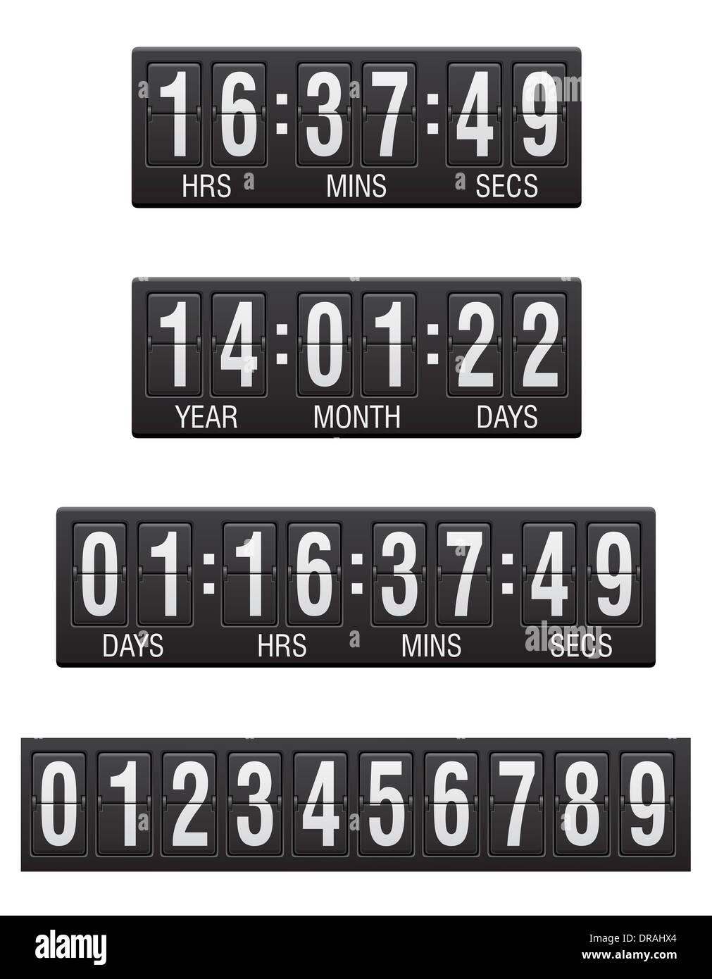 scoreboard countdown timer illustration isolated on white background ...