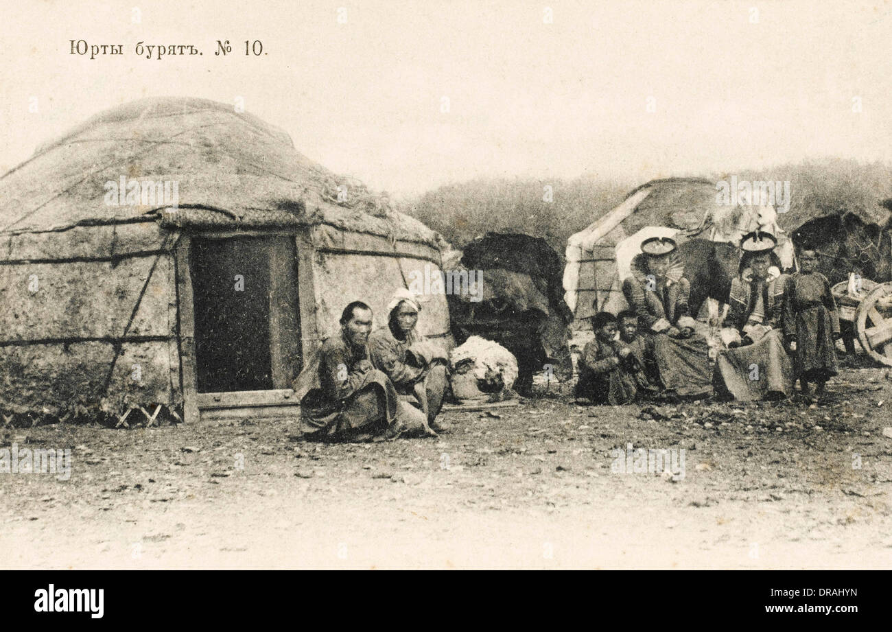 Scene in a Buryat village, Siberia Stock Photo - Alamy
