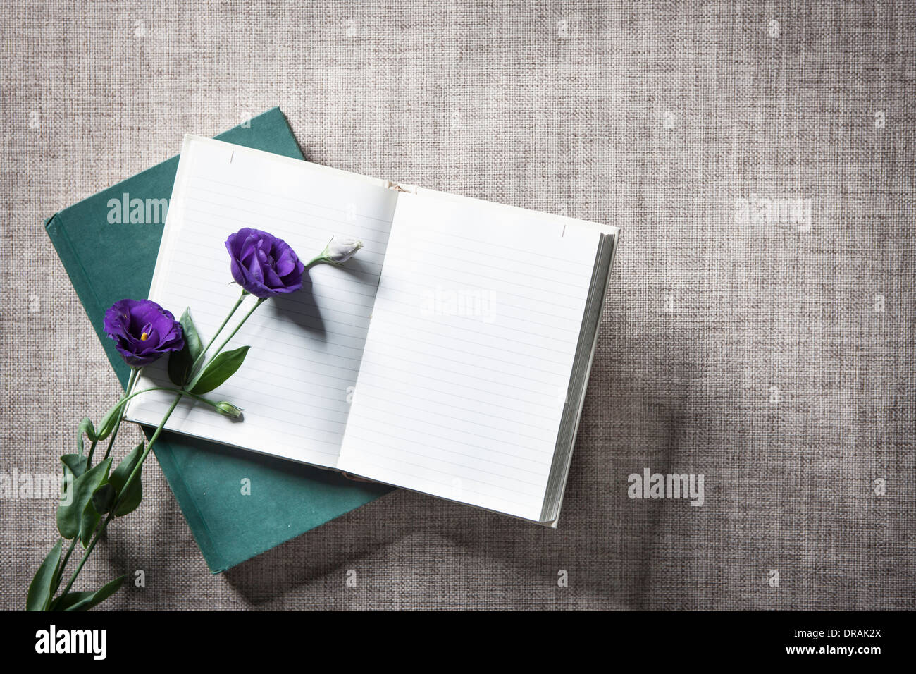 Open book with flower hi-res stock photography and images - Alamy