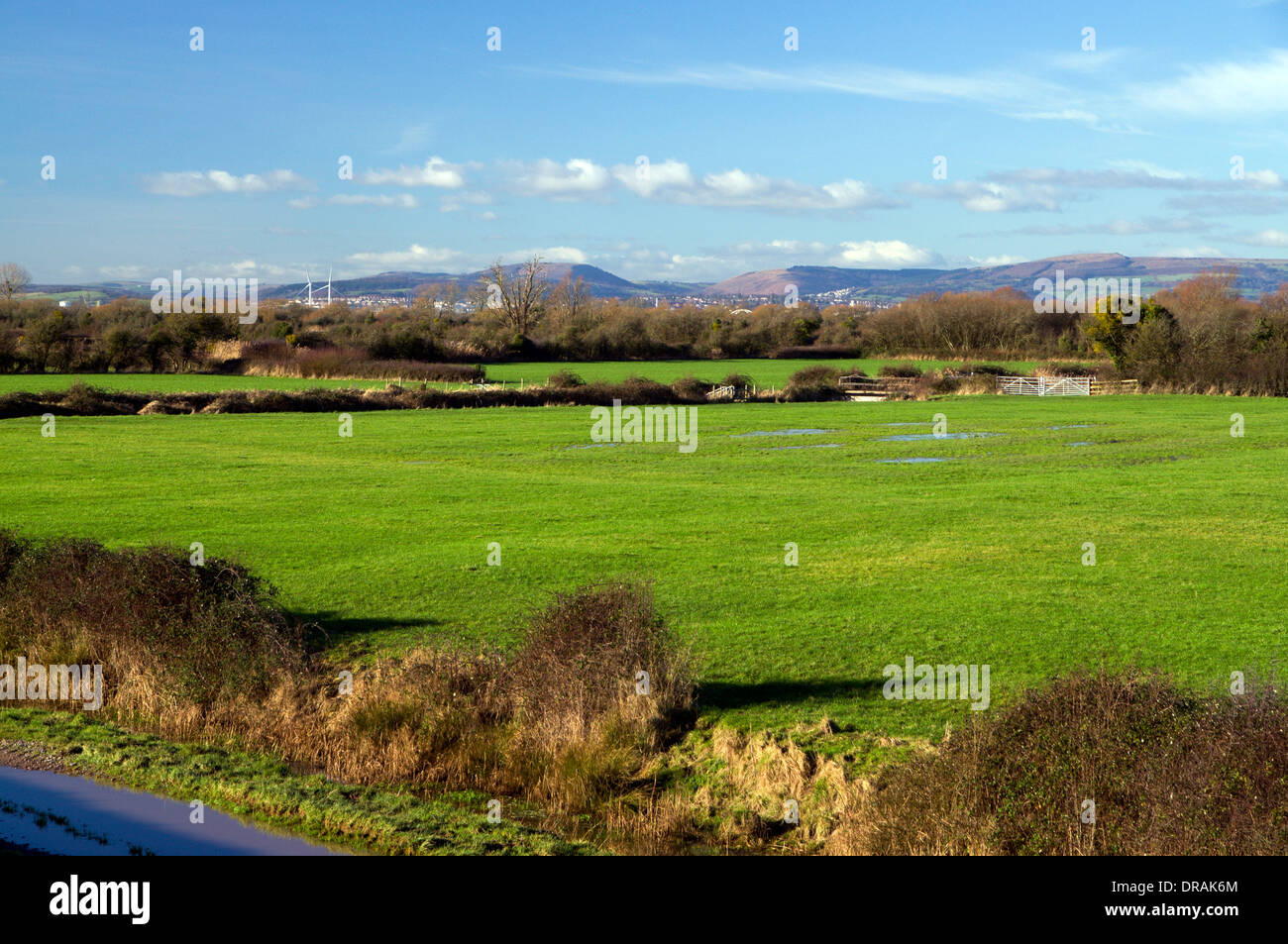 Gwent Levels Between Caldicot and Newport, Gwent, South Wales, United ...