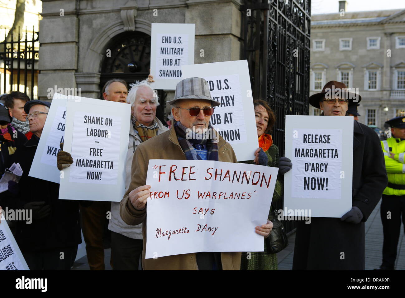 Dublin, Ireland. 22nd January 2014. Irish anti-war activists have ...