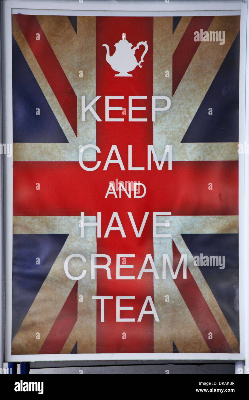keep calm and have cream tea sign outside store in Portsmouth Historic ...