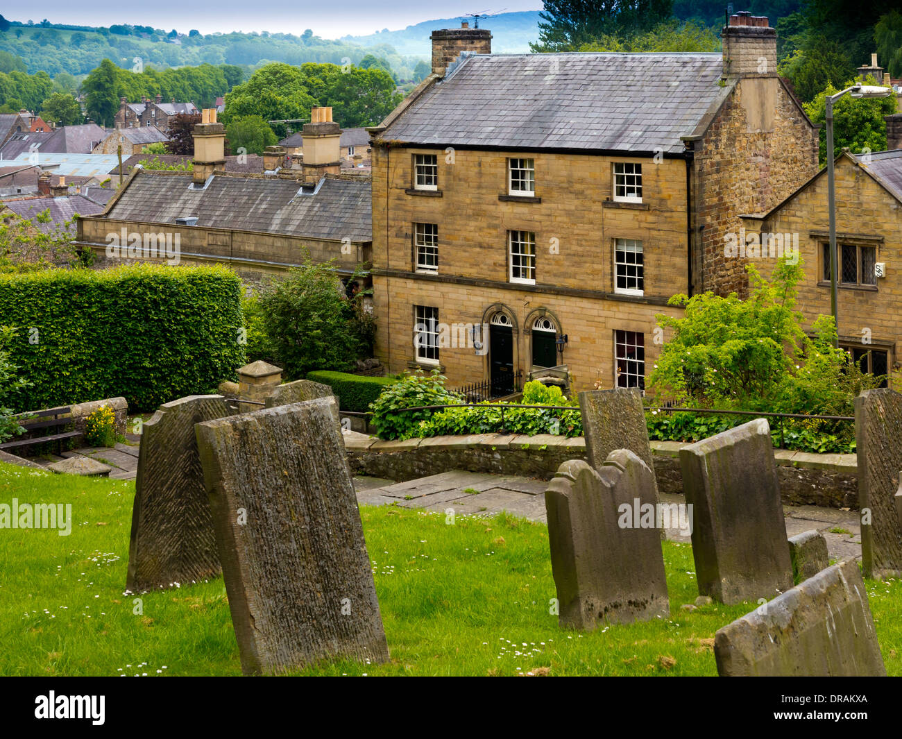 The Graveyard of All Saints Church Bakewell Derbyshire Dales Peak ...