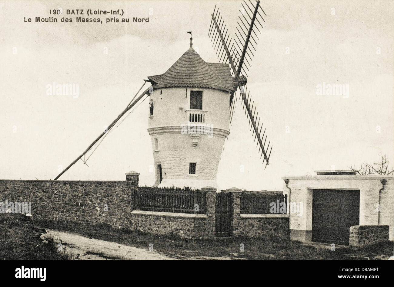French Windmill at Batz on the Loire Stock Photo - Alamy