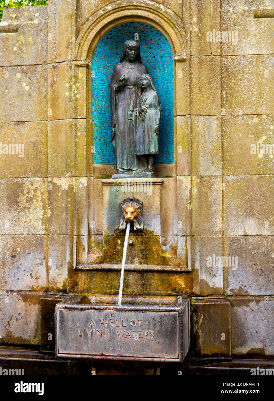 Spring water flowing out of St Ann's Well in the spa town of Buxton in ...