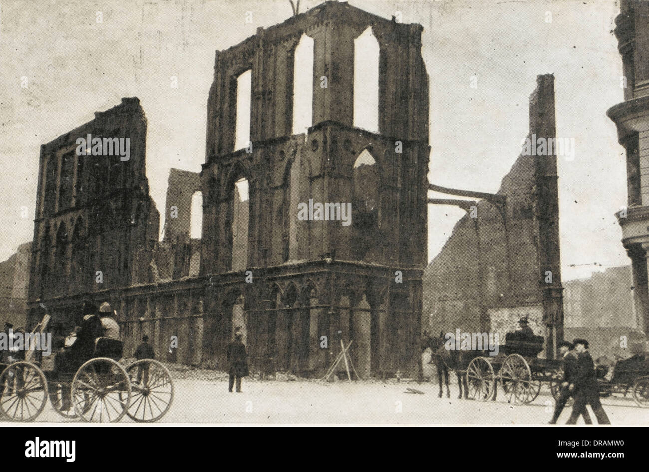 Ruins of the Masonic Temple, San Francisco Stock Photo - Alamy
