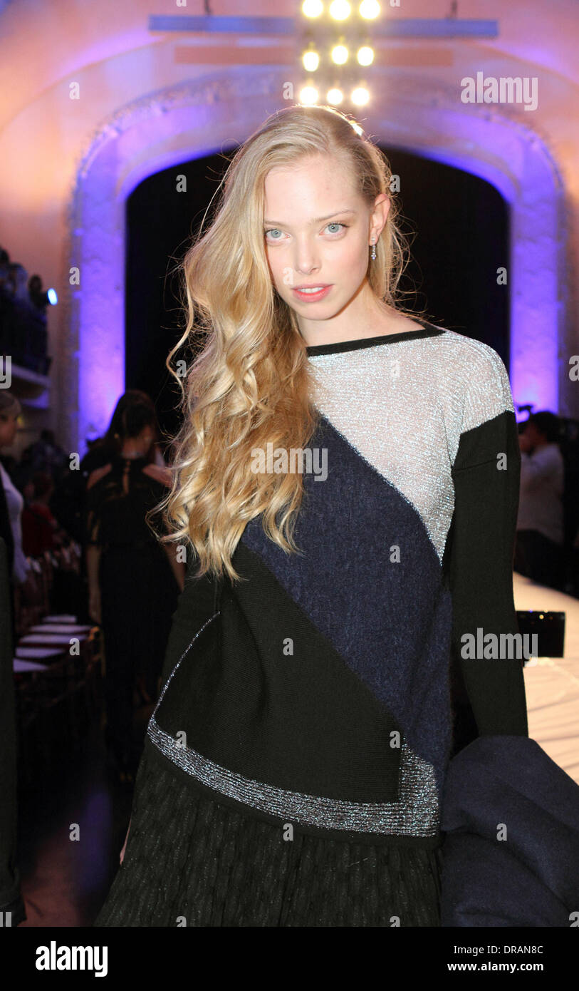Paris, France. 22nd Jan, 2014. Belarusian model Tanya Dziahileva ...