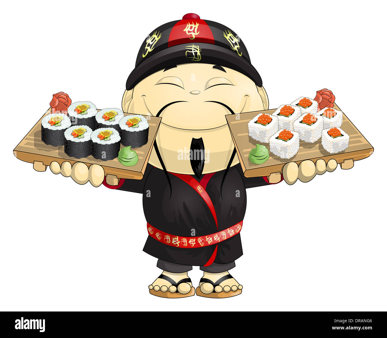 chief cook of restaurant of sushi bar Stock Photo - Alamy