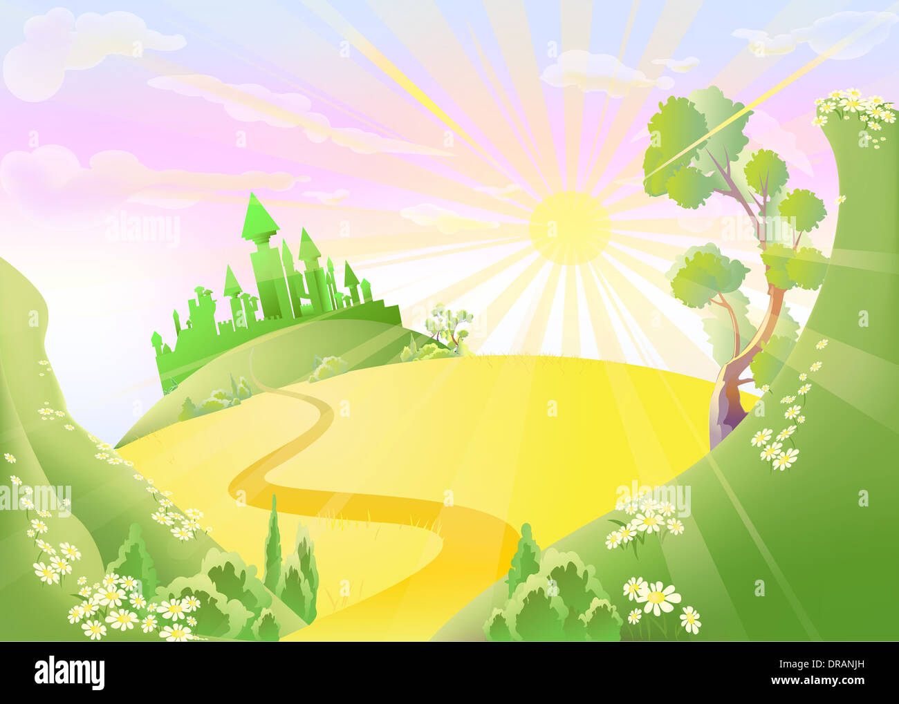 beautiful muzzle of a small animal drawn on a white background Stock ...