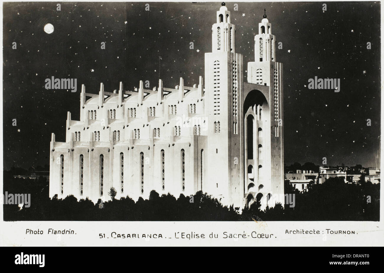 Casablanca cathedral morocco hi-res stock photography and images - Alamy