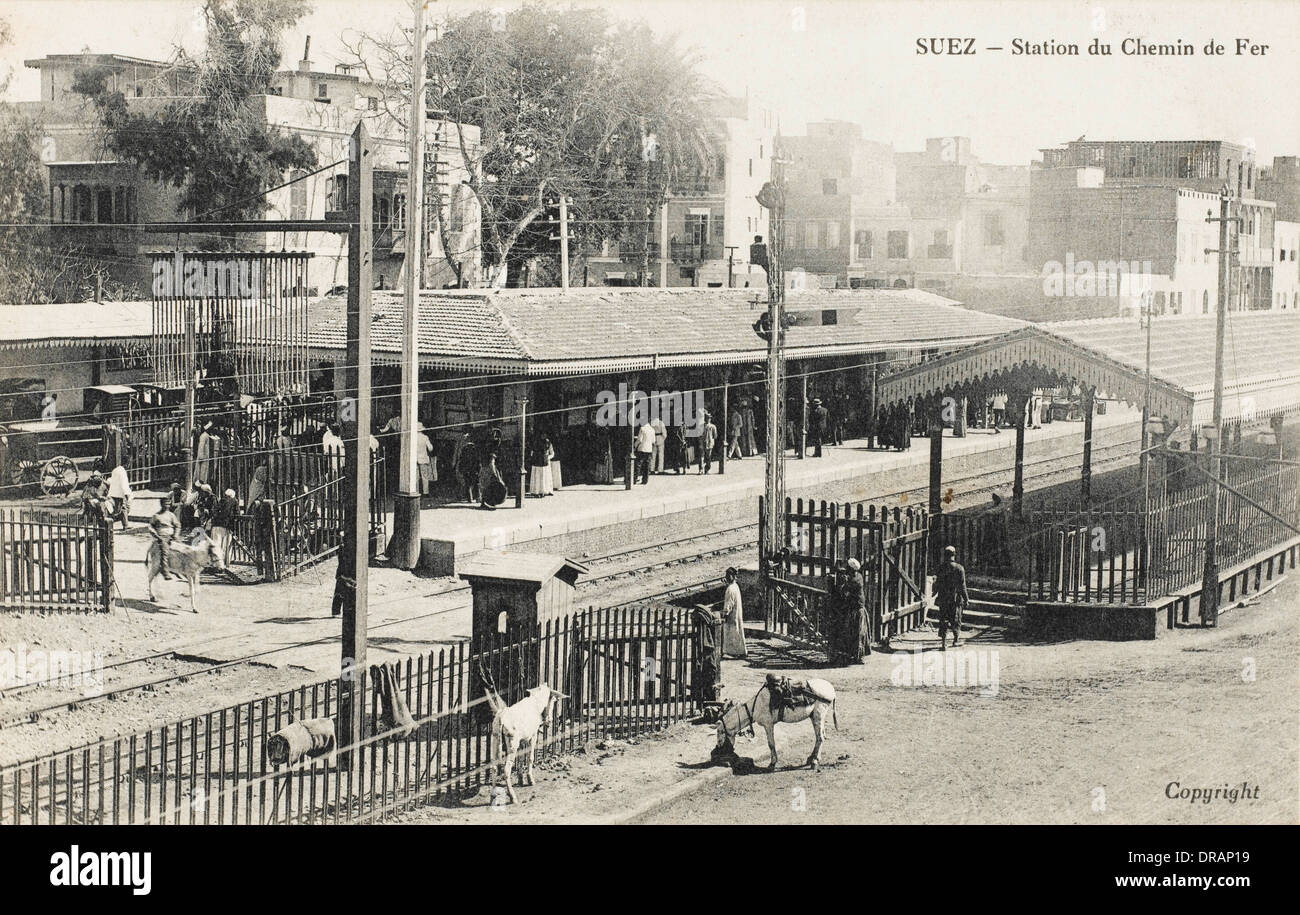 Suez - Railway Station - Egypt Stock Photo - Alamy