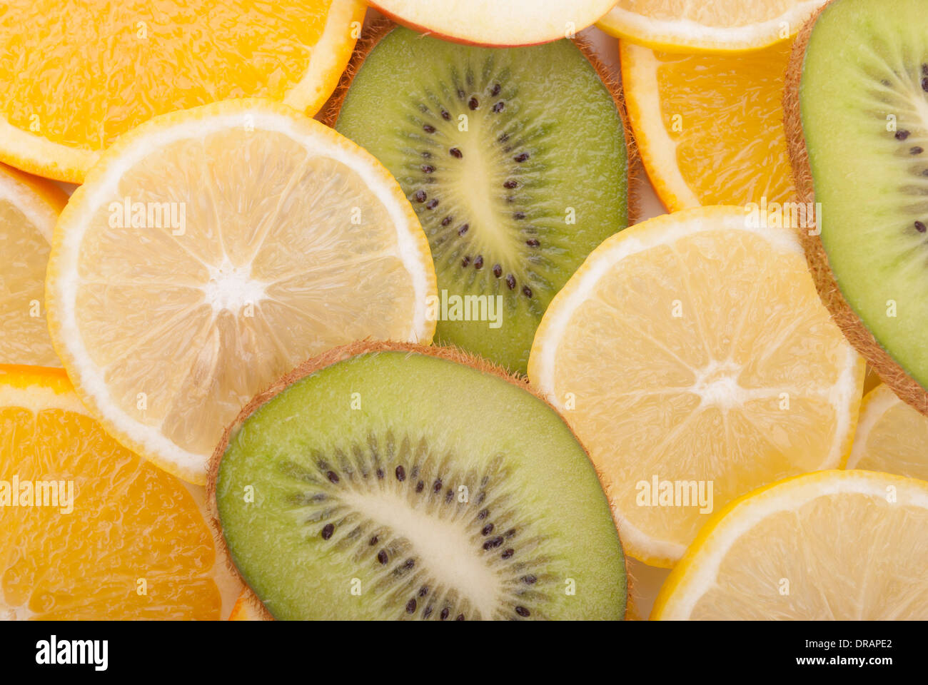 Various slices of sliced fruit Stock Photo - Alamy