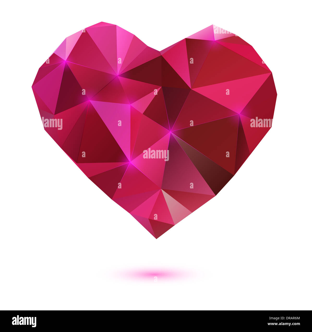 Vector illustration of Origami heart Stock Photo - Alamy