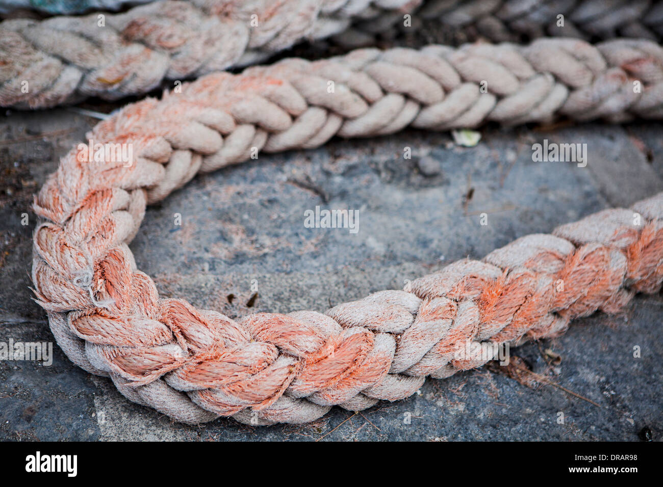 Weathered rope on the floor at Marina Grande, Sorrento Stock Photo - Alamy