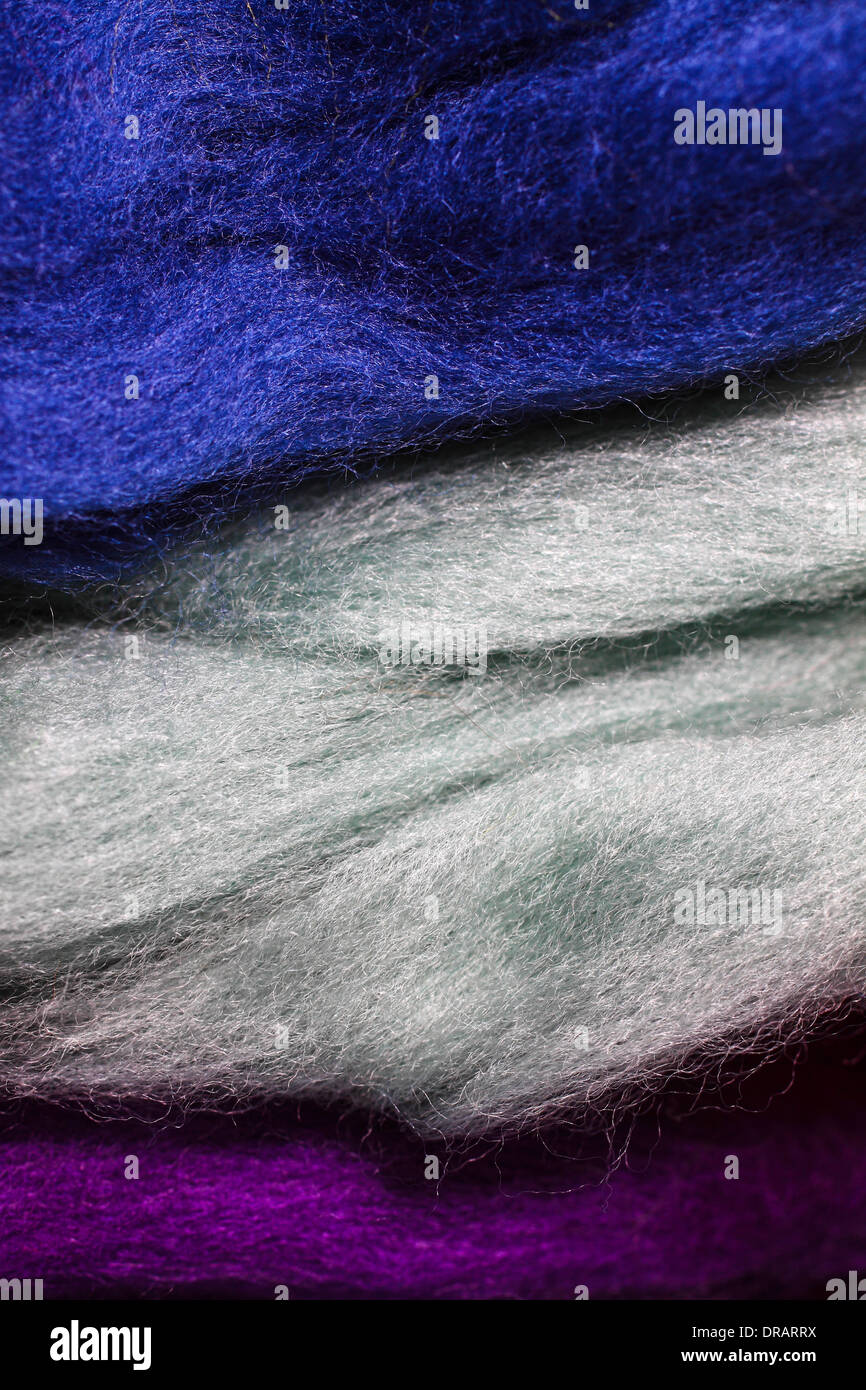 Three shades of Merino felting wool Stock Photo - Alamy
