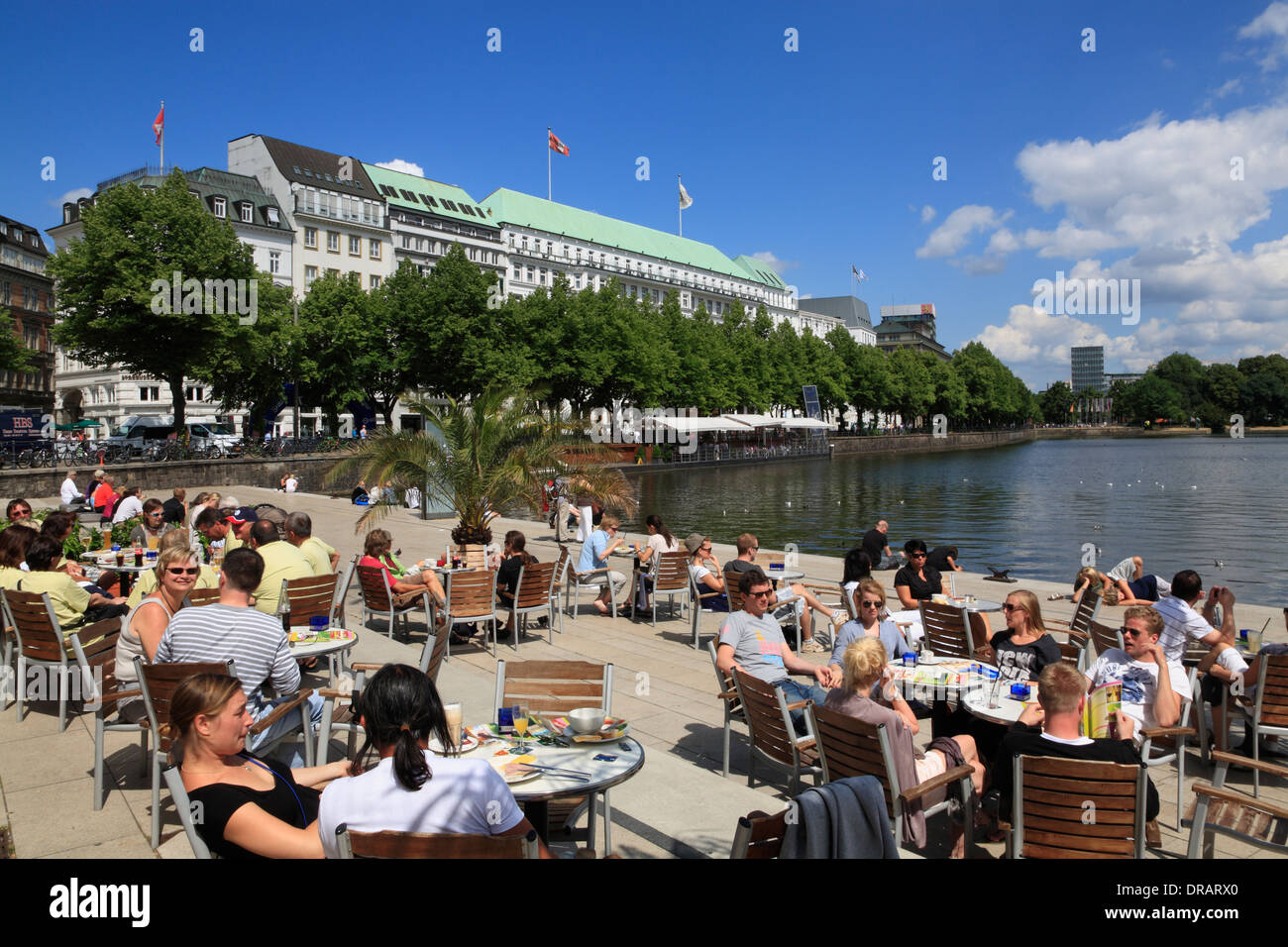 Hamburg alster lake cafe hi-res stock photography and images - Alamy