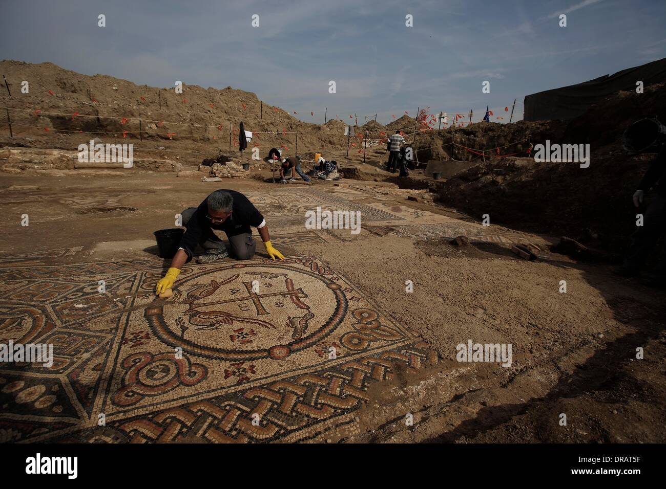 (140122) -- MOSHAV ALUMA (ISRAEL), Jan. 22, 2014 (Xinhua) -- Israeli ...
