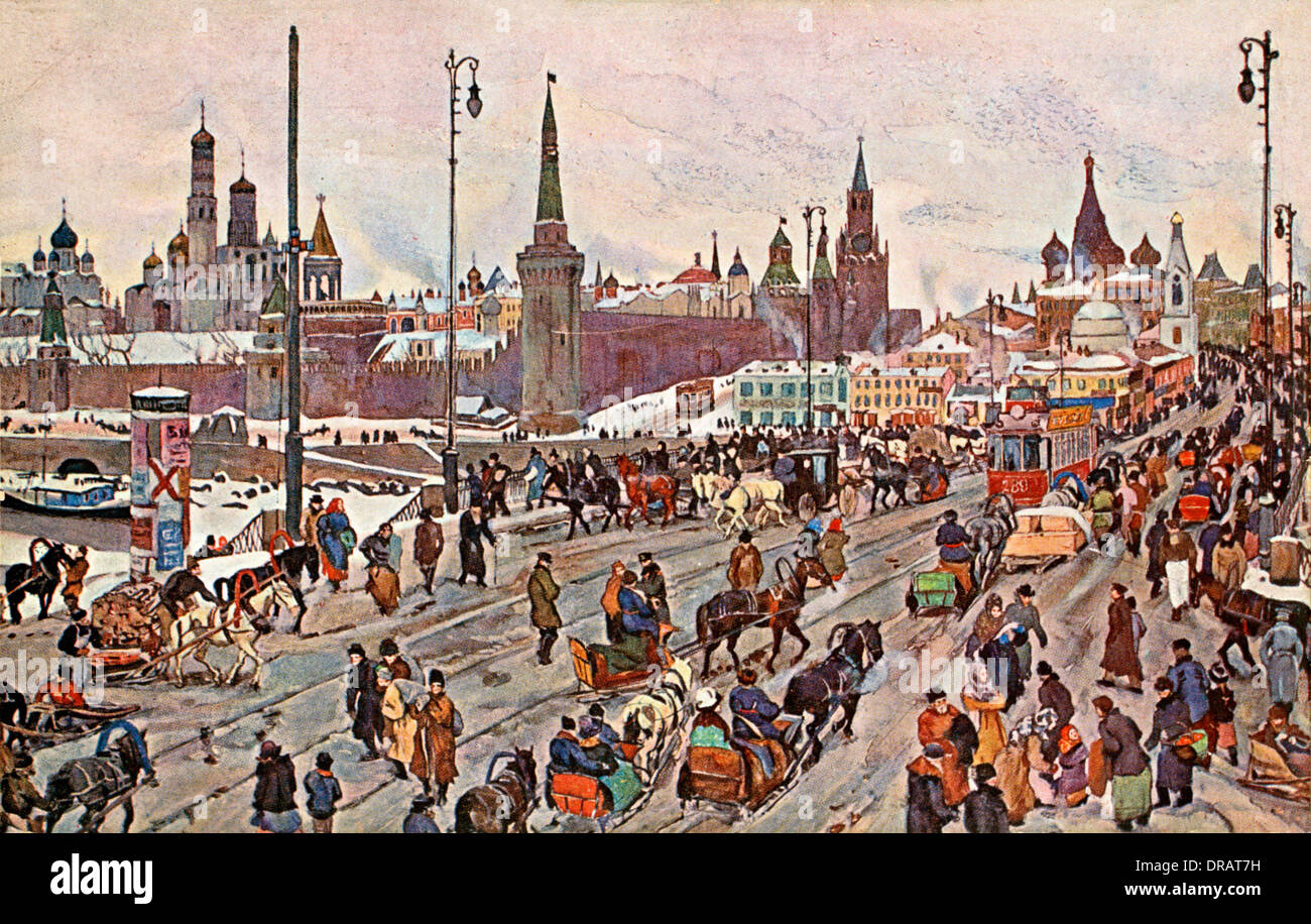 Street scene near the Kremlin, Moscow, Russia Stock Photo - Alamy