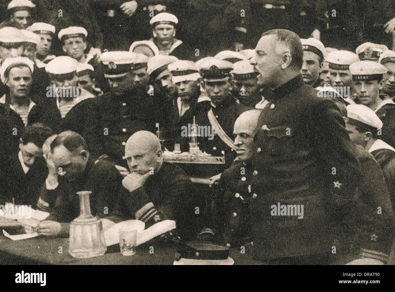 Russian Commissar speaking at a meeting Stock Photo - Alamy