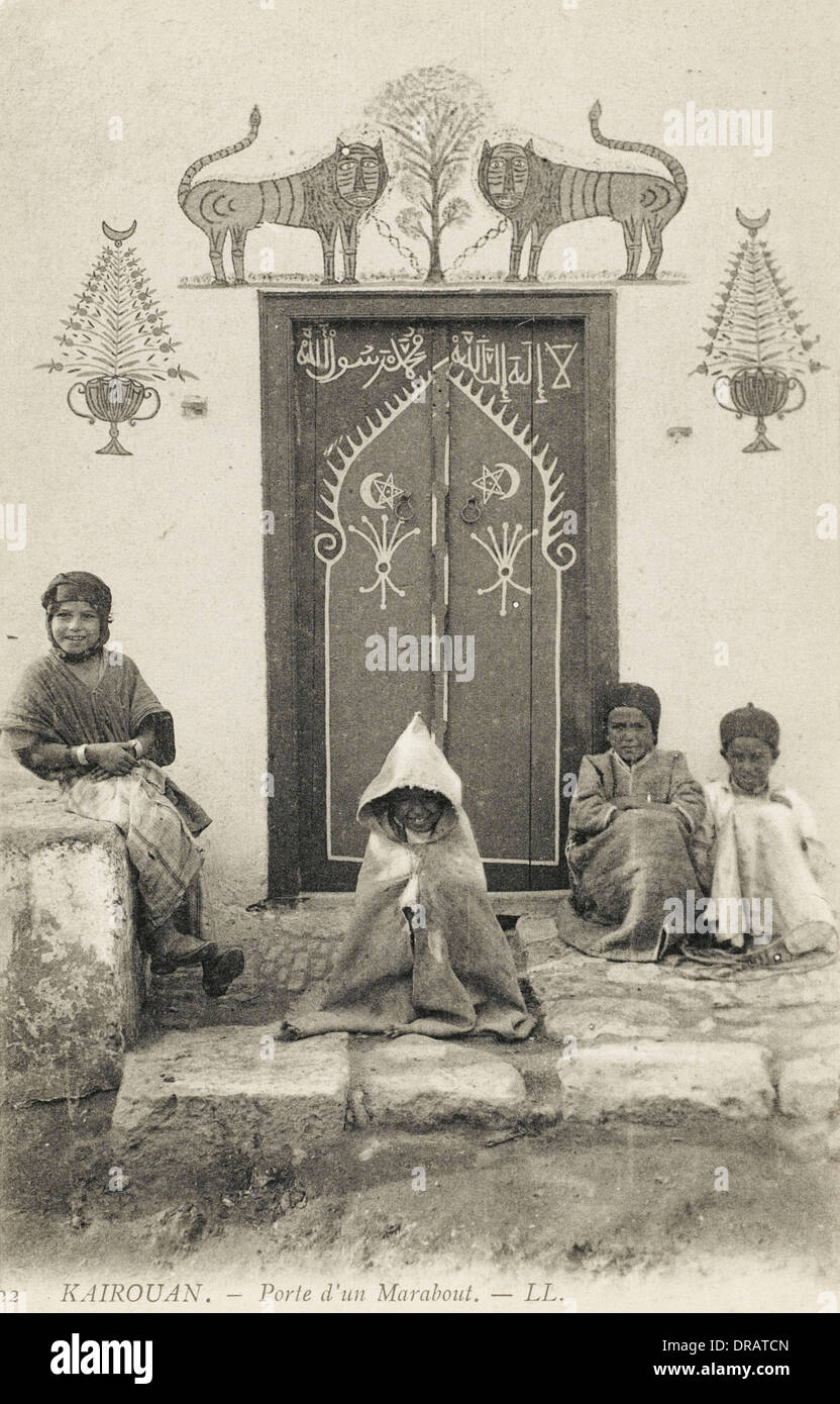 Kairouan, Tunisia - Doorway of a Marabout's home Stock Photo - Alamy